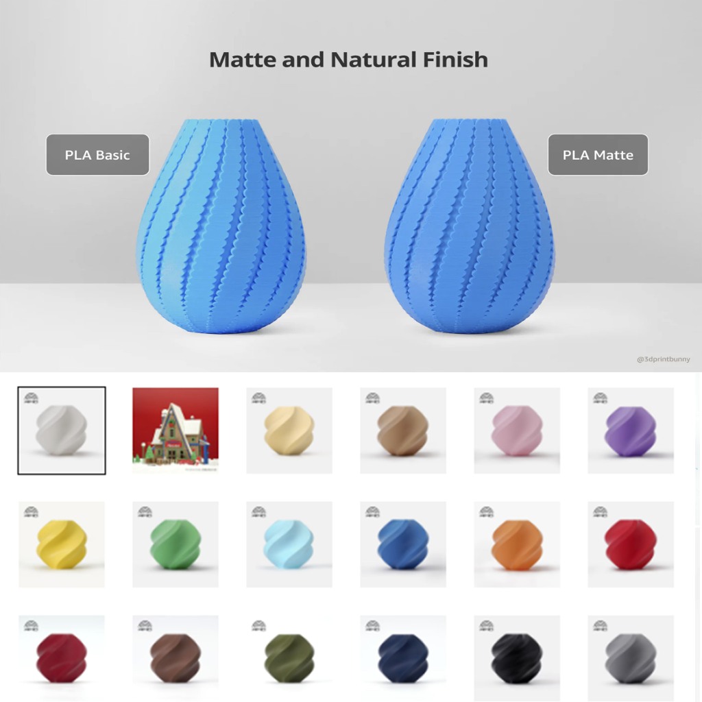 Bambu Lab PLA Matte REFILL ด้าน มีความเหนียวสูง ลอกออกง่าย ความเร็วสูง ...