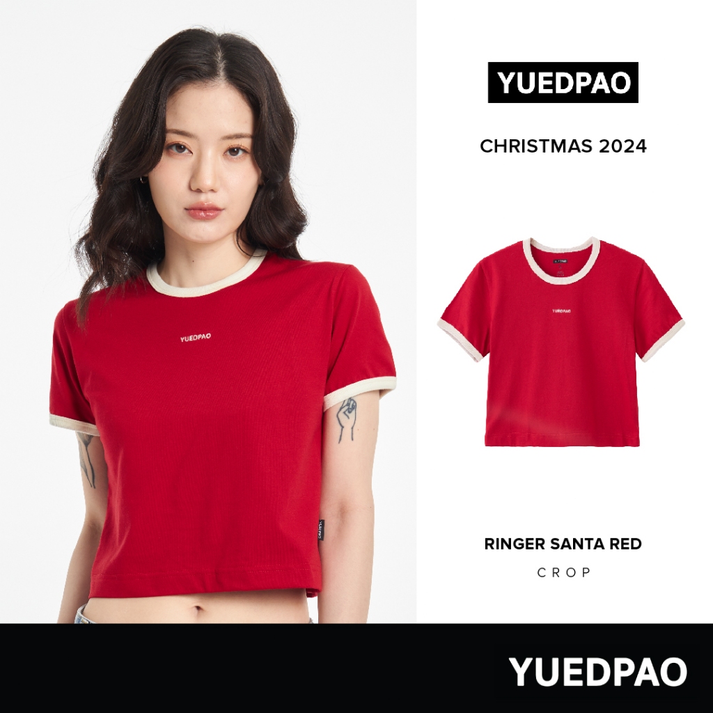 Yuedpao Christmas Collection 2024 ผ้าหนาทรงสวย ยับยากรีดง่าย เสื้อยืดเปล่า เสื้อยืดครอป Crop ...