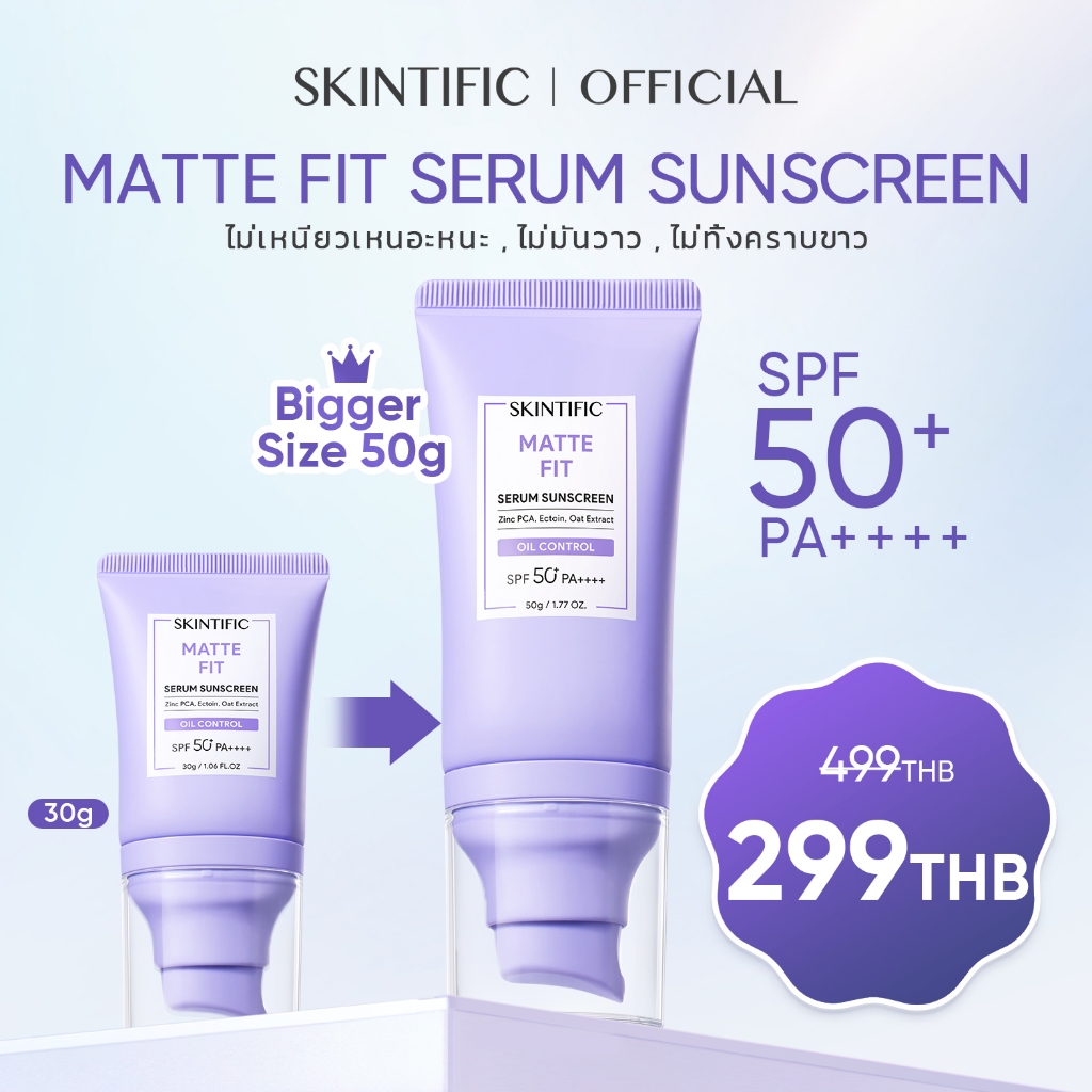 【NEW LAUNCH】SKINTIFIC Matte Fit Serum Sunscreen กันแดด ครีมกันแดด ครีม ...