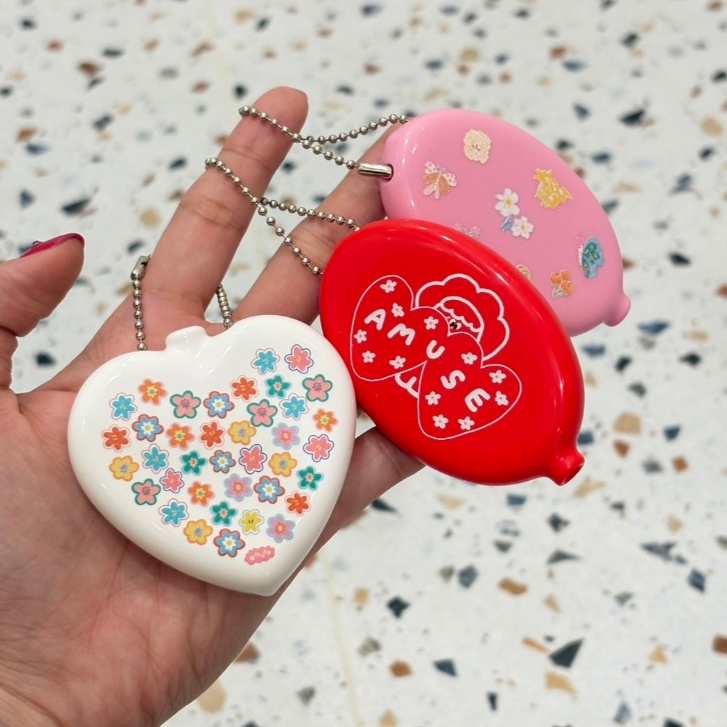 amuse stuff-coin keyring flower ที่ใส่เหรียญลายดอกไม้ | Shopee Thailand
