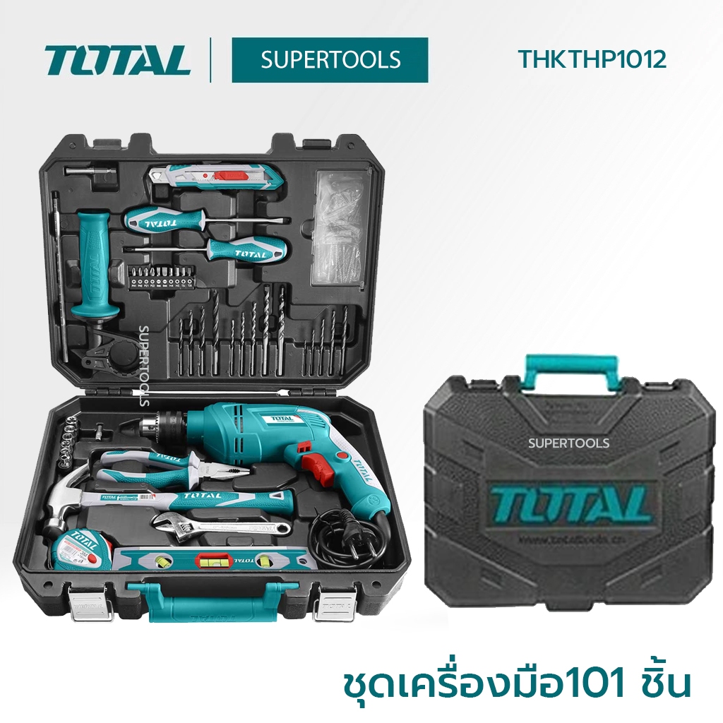 TOTAL ชุดเครื่องมือ 101 ชิ้น รุ่น THKTHP1012 เครื่องมือ อุปกรณ์ช่าง Supertools | Shopee Thailand