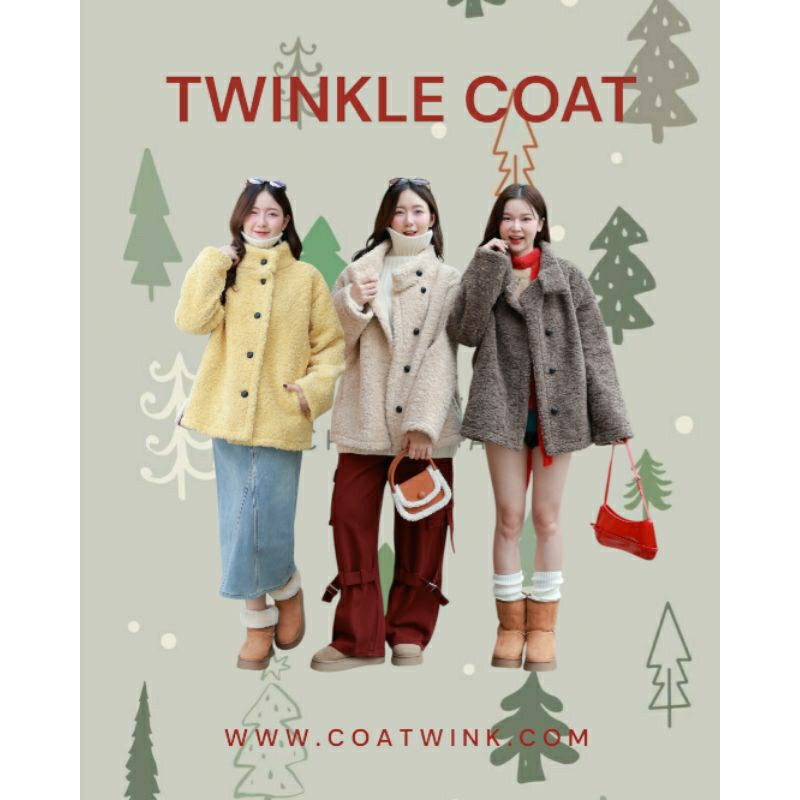 TWINKLE COAT โค้ทขนแกะ สไตล์เกาหลี | Shopee Thailand