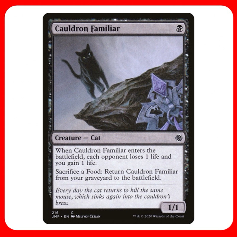 [MTG] Cauldron Familiar [JMP] [BLACK] [COMMON] [NORMAL] [ENG] (การ์ดเม ...