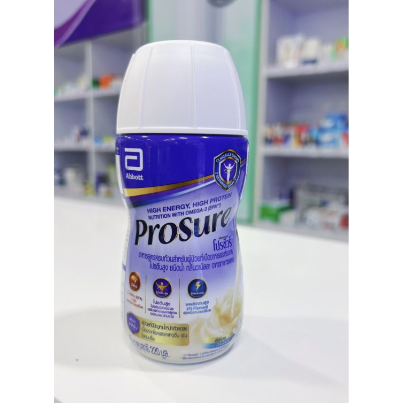 ProSure โปรชัวร์ อาหารสูตรครบถ้วน ชนิดน้ำ220 ml. สำหรับผู้ป่วยที่เบื่อ ...