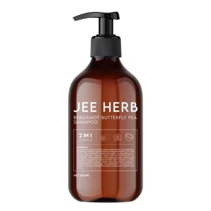 แชมพูจีเฮิร์บ มะกรูดอัญชัน JEE HERB BERGAMOT BUTTERFLY PEA SHAMPOO ( 1ขวด ) | Shopee Thailand