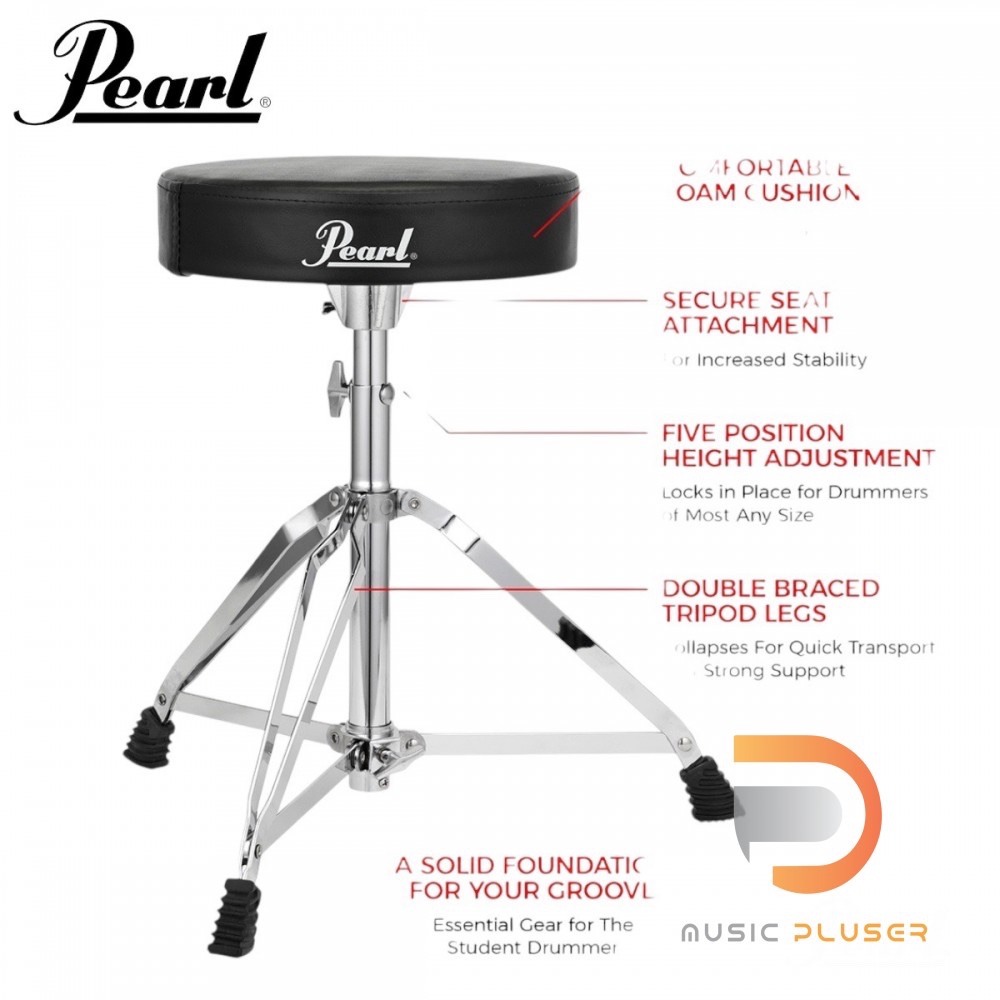 Pearl Drum Thrones D-50 อุปกรณ์เก้าอี้กลองงานจากแบรนด์ดังระดับโลก รับ ...