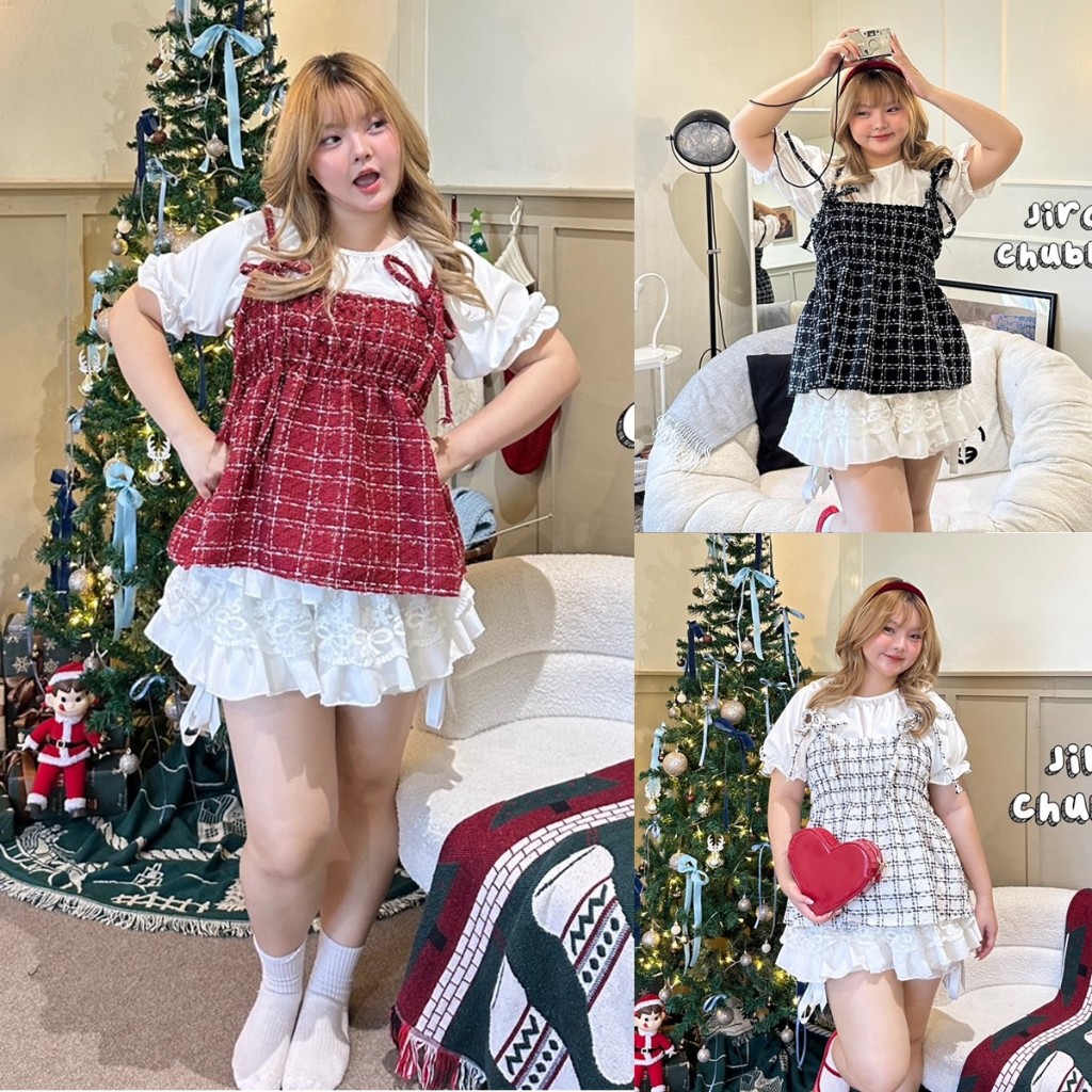 J069 เสื้อสาวอวบ งาน2ชิ้น เสื้อสายเดี่ยวมาพร้อมเสื้อตัวใน อกได้ถึง52 นิ้ว | Shopee Thailand