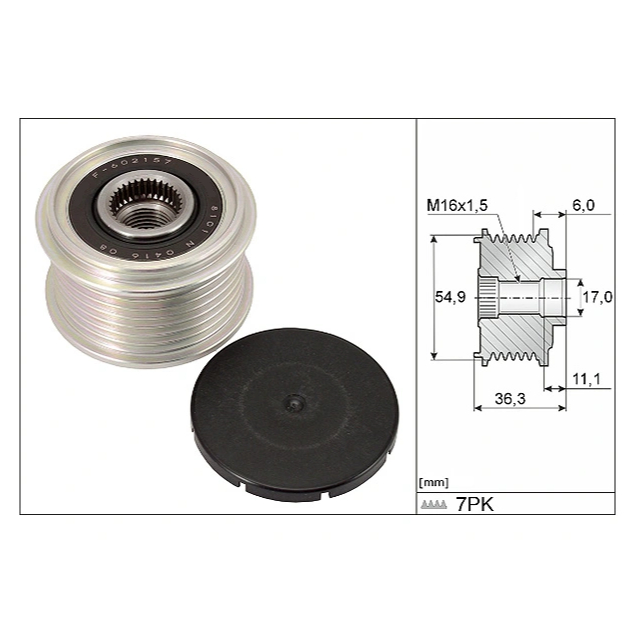 มู่เล่ไดร์ชาร์จ NISSAN NAVARA NP300 D23 2.3 2015- TERRA JD23 2.3 2018 ...