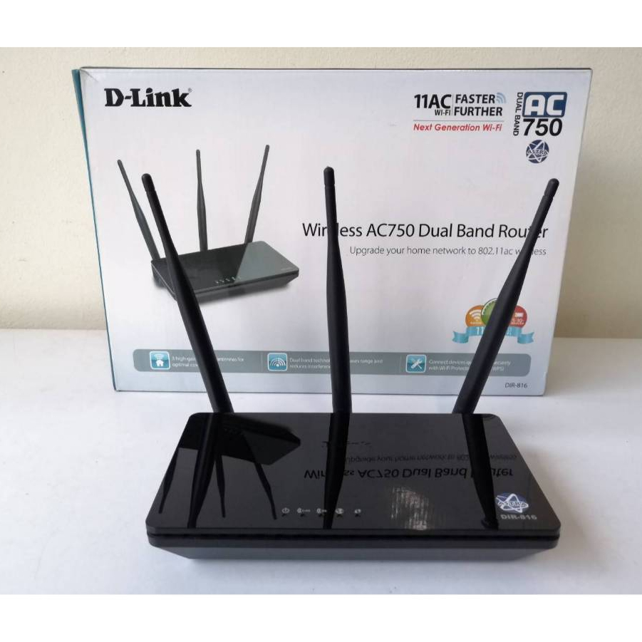[สินค้ามือสอง] D-link DIR-816 Wireless AC750 Dual Band Router เราน์เตอร ...