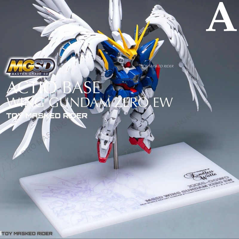 🟦พร้อมส่ง ACTION BASE MGSD CLEAR ACRYLIC WING GUNDAM ZERO EW มี 2 แบบให้เลือก A-B | Shopee Thailand