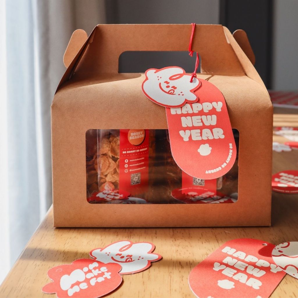 Happy New Year Gift Set Cornflakes ขนมแจกปีใหม่ เซ็ตคอร์นเฟลกส์ แพคเกจ ...
