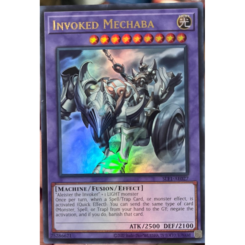 Yugioh Asia-Eng [SLF1-AE027] Invoked Mechaba (Super Rare) การ์ดยูกิแท้ ...