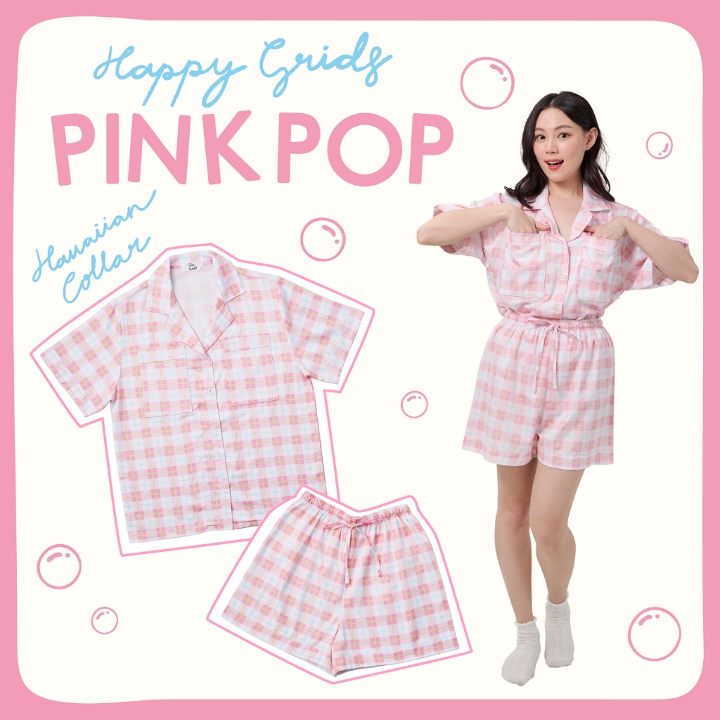 ชุดนอน sliptosleep - Pink Pop Shorts Set | Shopee Thailand