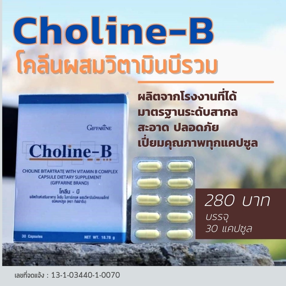 โคลีนบีกิฟฟารีน โคลีนบี โคลีนผสม วิตามินบี วิตามินบีรวม Choline - B ...