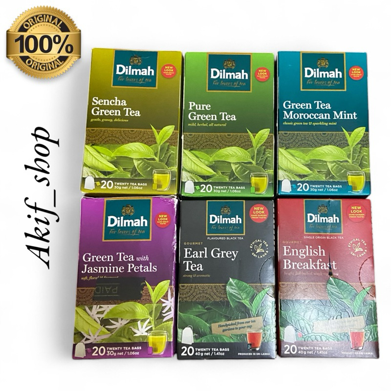 Dilmah Flavoured Black Tea ดิลมา ชาดำ ชาเขียว ขนาด 20 ซอง | Shopee Thailand
