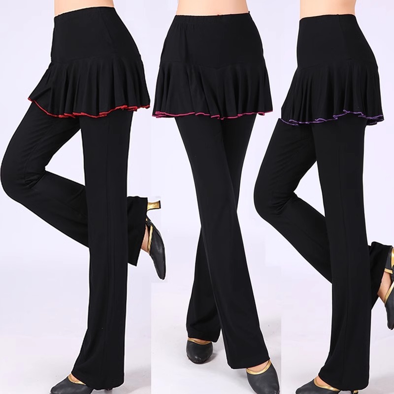 Modal Dance กางเกง ผู้หญิง สูง เอว ความยาวเจ็ดฟุต Thin Practice กระโปรง ...