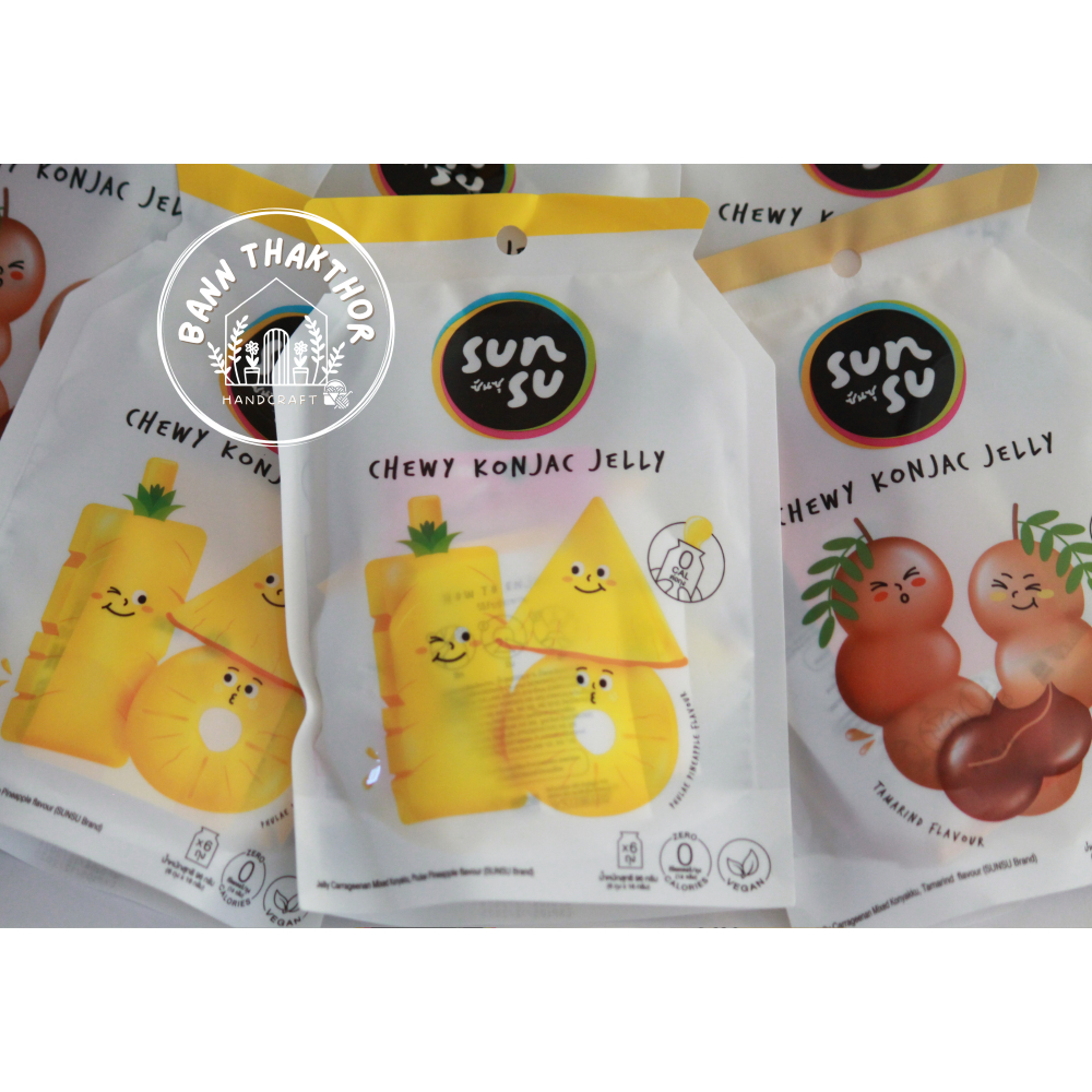 SUNSU x BUS สัปปะรด และ มะขาม ซันซุเยลลี่ผสมบุก 0 แคลลอรี่ มีการ์ดสุ่ม ...