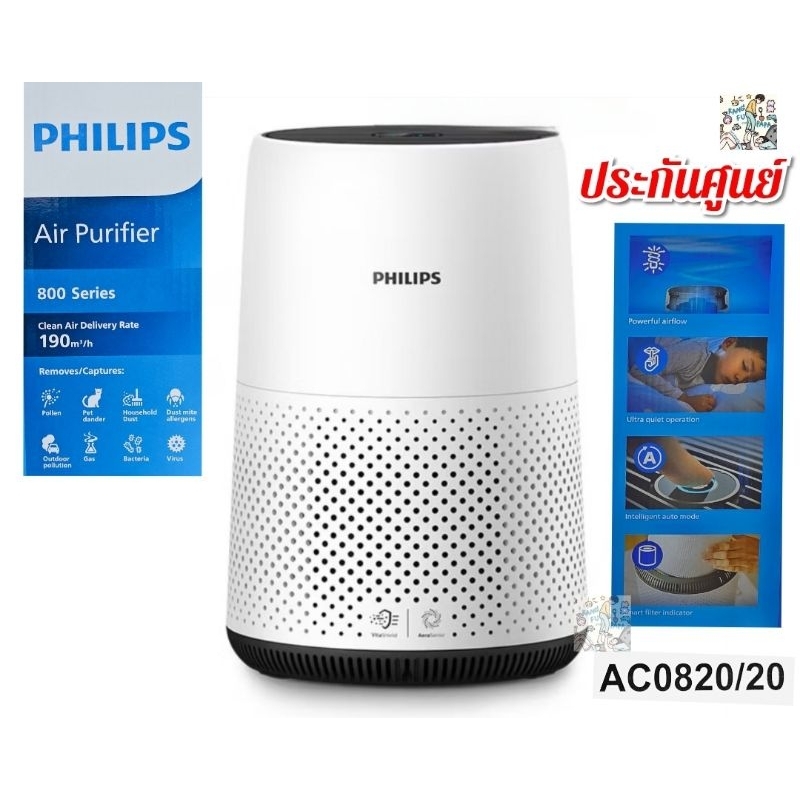 PHILIPS Air Purifier เครื่องฟอกอากาศ AC0820/20 รุ่นยอดนิยม | Shopee ...