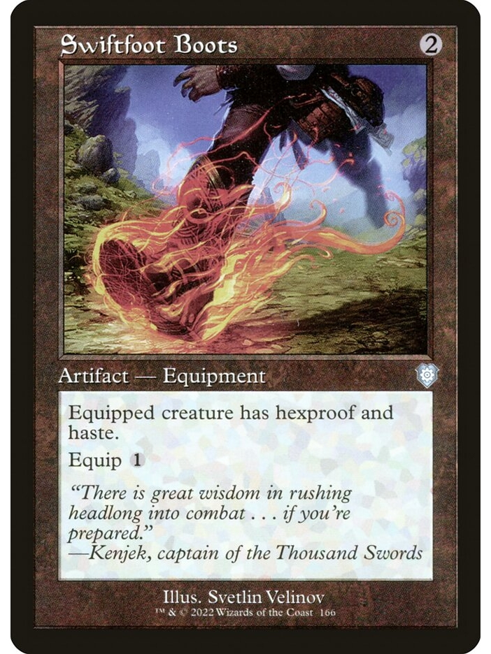 Swiftfoot Boots BRC, BRR, Promo Foil การ์ด Magic the Gathering [MTG ...
