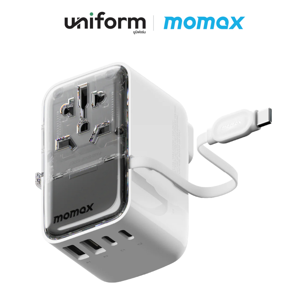 หัวชาร์จและหัวแปลง MOMAX 1-World+ Flow 35W 4-Port w/ Built-in USB-C ...