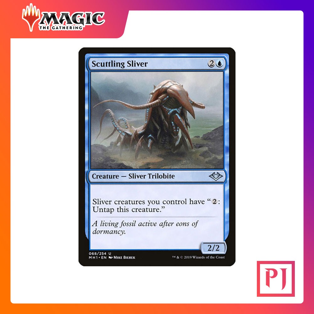 [MTG] Scuttling Sliver [MH1] [BLUE] [UNCOM] [NORMAL] [ENG] (การ์ดเมจิค ...