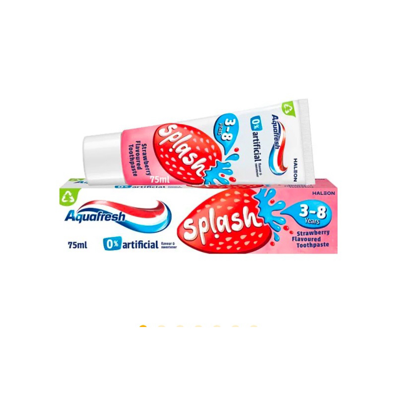 ยาสีฟันเด็ก Aquafresh Splash Strawberry & Mint Flavour Kids Toothpaste ...