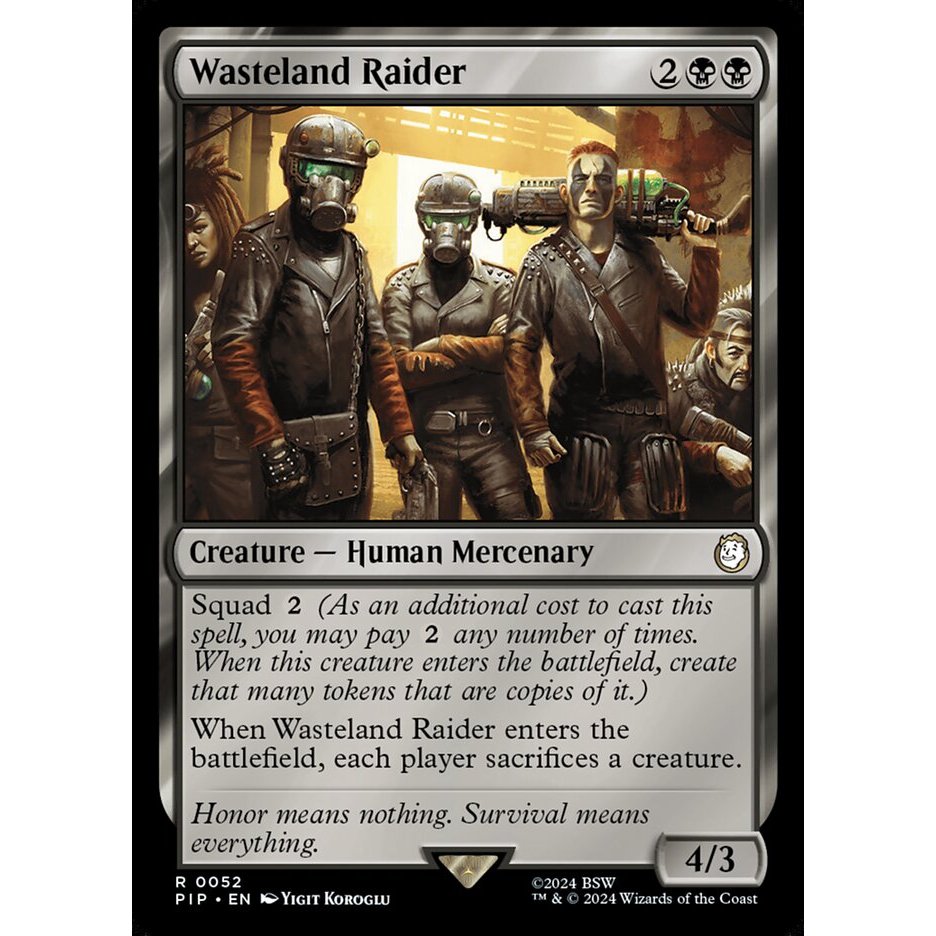 Wasteland Raider PIP Fallout การ์ด Magic the Gathering [MTG] ของแท้ ...