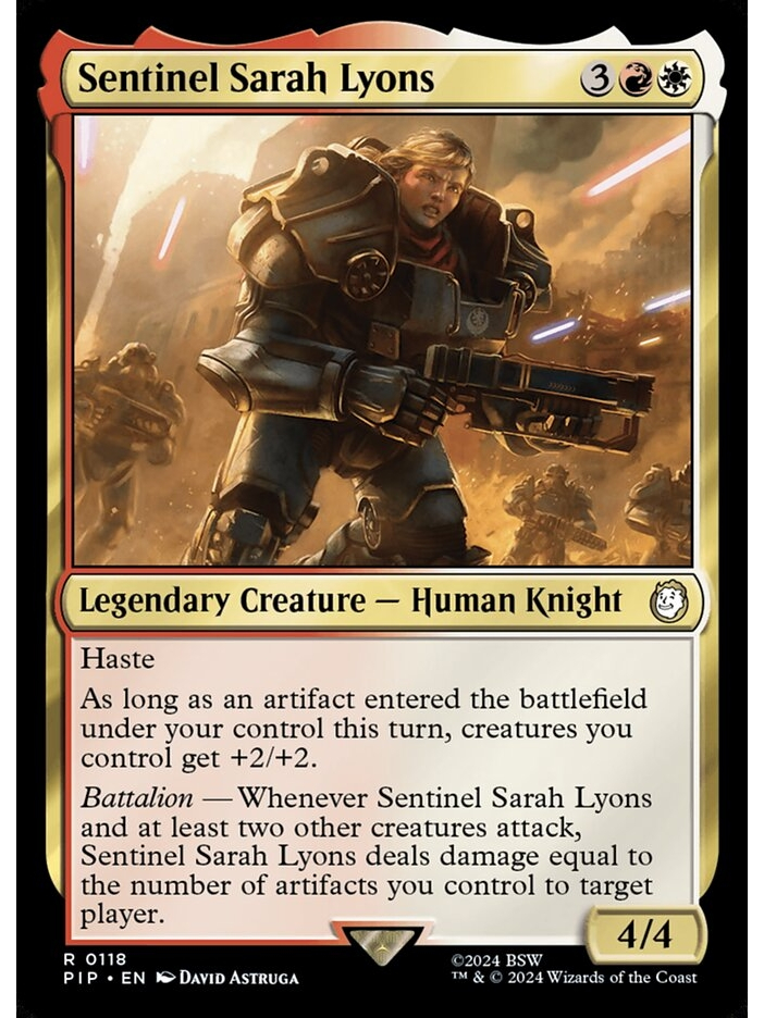 Sentinel Sarah Lyons PIP Fallout การ์ด Magic the Gathering [MTG] ของแท้ ...