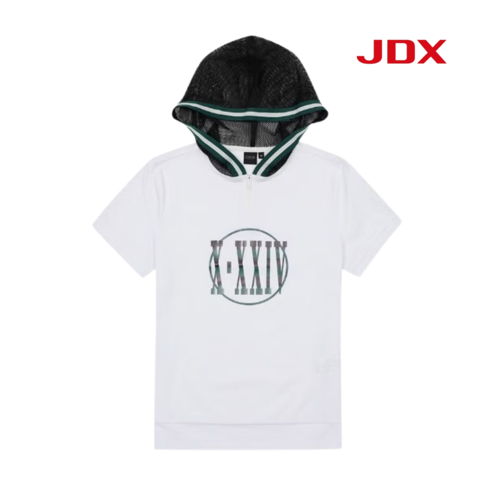JDX Golf เสือกอล์ฟผู้หญิงแขนสั้นมีฮูดและซิป | Shopee Thailand