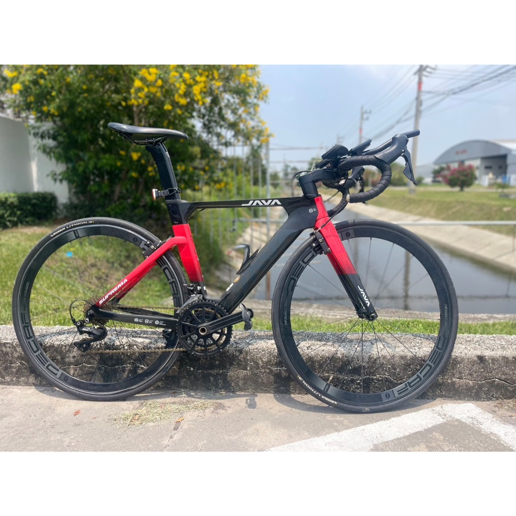 จักรยานเสือหมอบเฟรมคาร์บอน มือสอง ใช้น้อย JAVA Suprema size 46 ทรงแอโร่ ...