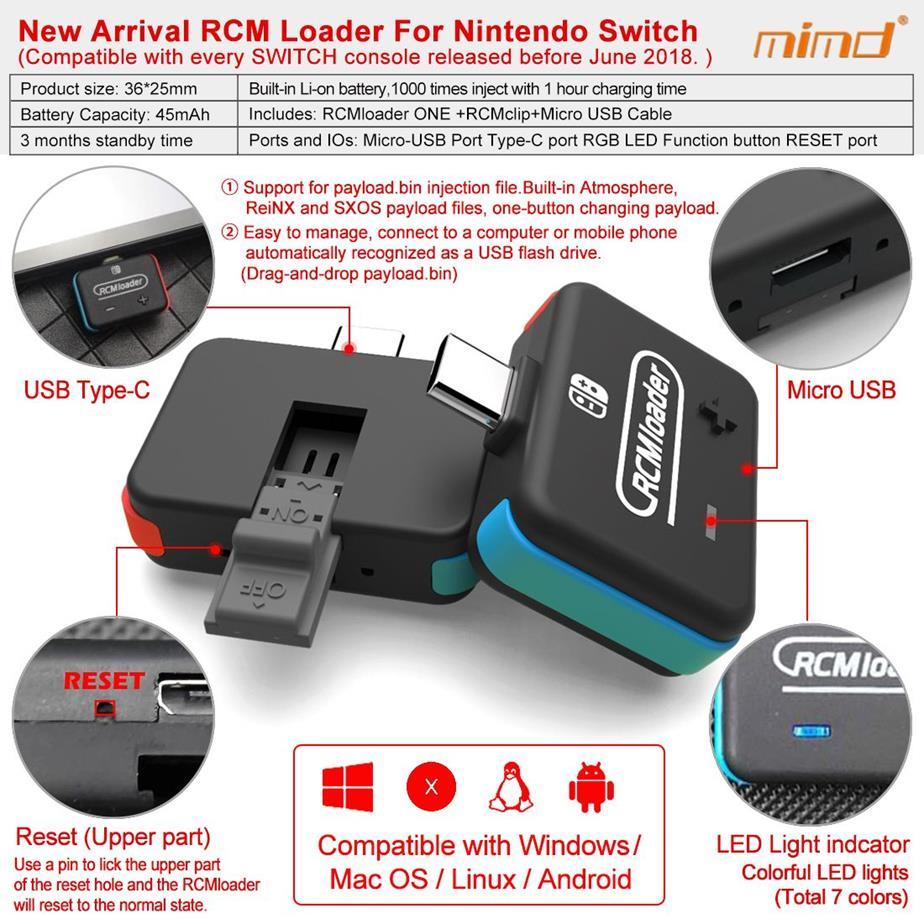 พร้อมส่ง RCM Loader JIG Nintendo Switch ตัวแปลงเข้า RCM, CFW ตัวแปลงเข้า สำหรับ Jig rcm switch ...