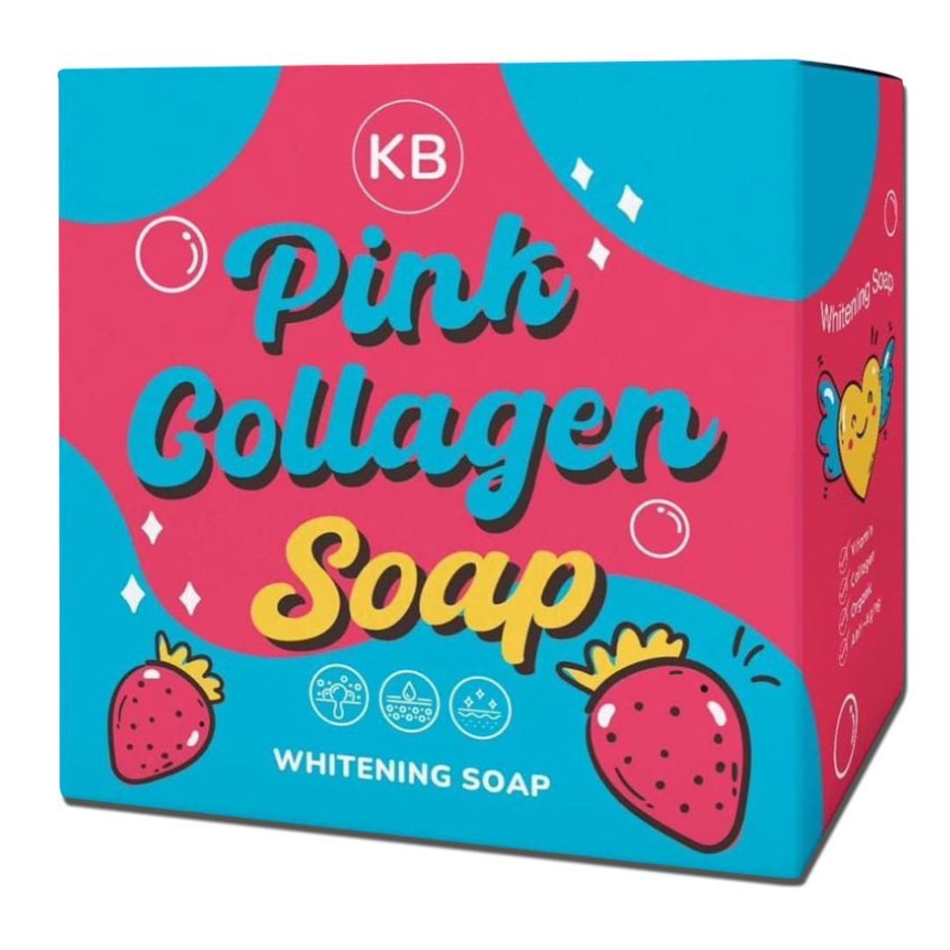 KB Soap สบู่ พิงค์คอลลาเจน ล้างหน้า ล้างเครื่องสำอาง 70g. | Shopee Thailand