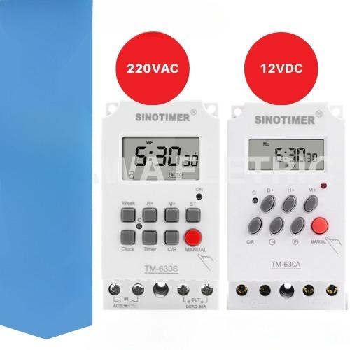 12V 24V Timer Switch รุ่น 220V กระแส 25A Timer ดิจิตอลตั้งเวลา อุปกรณ์ ...