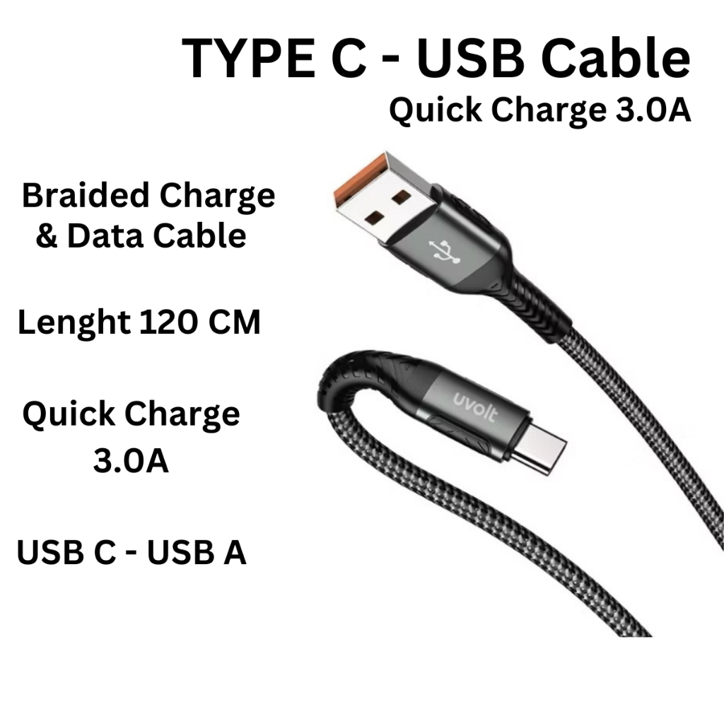 สายชาร์จเร็ว Type C Quick Charge 3.0A จ่ายไฟแรง สายชาร์จ TypeC USB Data cable | Shopee Thailand