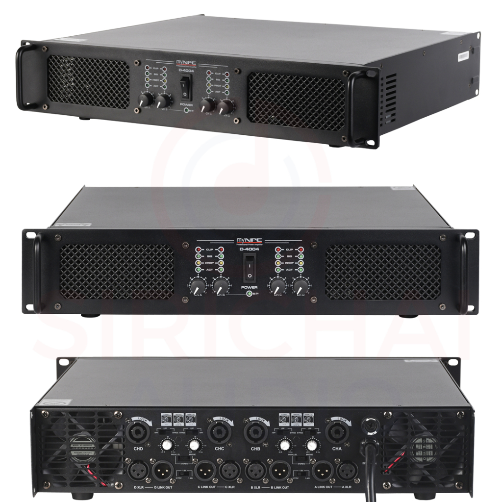 เครื่องขยายเสียง NPE รุ่น D4004 มีครอสแยก (Power Amplifier D-4004 myNPE ...
