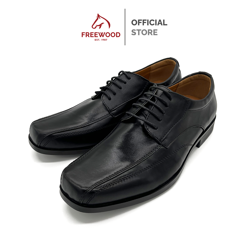 FREEWOOD LACE-UP BUSINESS SHOES รองเท้าคัทชูผู้ชาย หนังแท้ ผูกเชือก ...