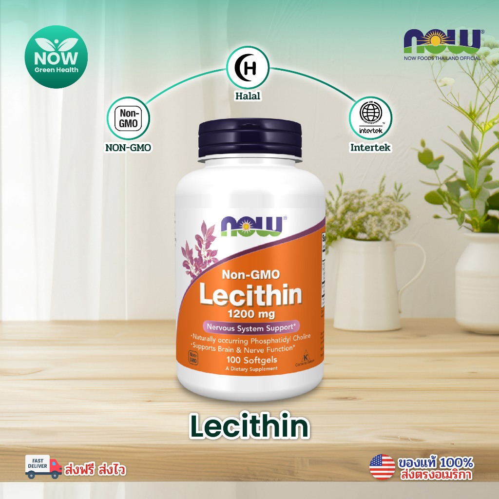 Now Foods Lecithin, Sunflower Lecithin, 1200 mg. 100/200 Softgels เลซิตินแท้ | Shopee Thailand