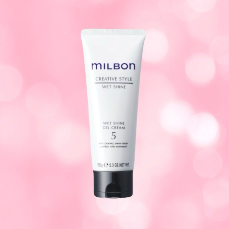 MILBON CREATIVE STYLE WET SHINE GEL CREAM 5 150 ML.เจลครีมที่มอบช่อผมให้ดูเงางาม แต่มีสไตล์ แบบ ...