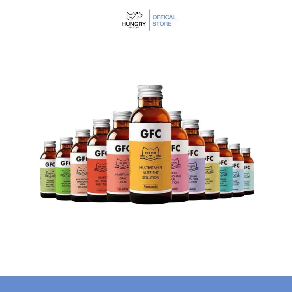 [พร้อมส่ง ️] GFC Vitamin วิตามินบำรุงสำหรับสุนัขและแมว มีหลายสูตร 100ml🐱| แมวหิว | Shopee Thailand