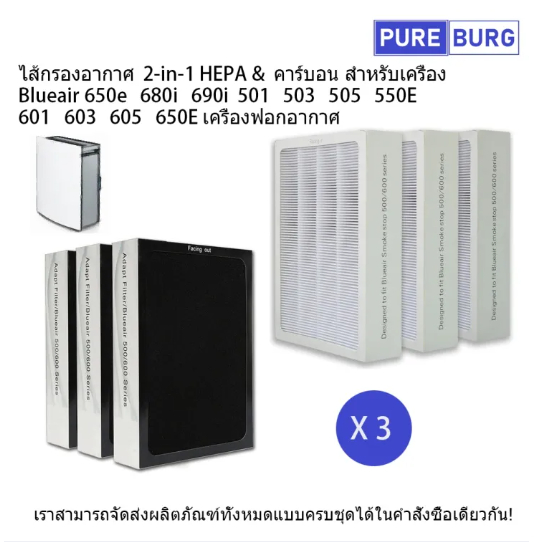 บลูแอร์ Blueair รุ่น 650e 680i 690i 501 503 505 550E 601 603 605 650 ...