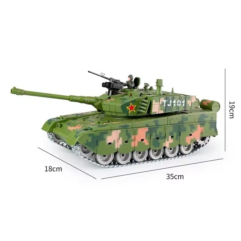 รถบังคับ RC Tank 1:18 รถถังทหาร 2.4GHz โลหะผสม BB พ่นควันสมจริง ZY021 ...