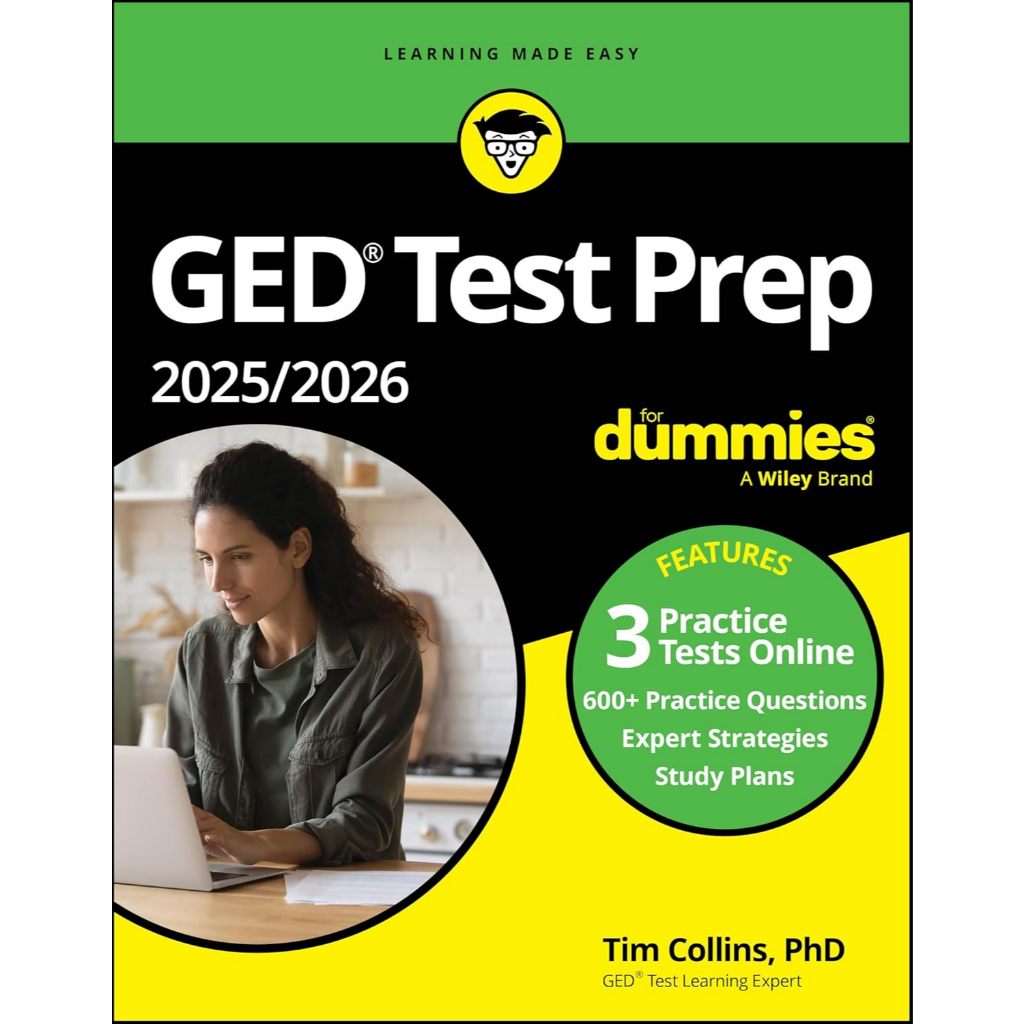 Chulabook|c321|หนังสือ|GED TEST PREP 2025/2026 FOR DUMMIES: BOOK + 3 ...