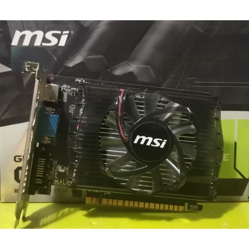 การ์ดจอ MSI รุ่น NVIDIA GeForce GT 730 2GB DDR3 ไม่ต่อไฟเลี้ยง (no box) มือสอง ไม่มีกล่อง ...