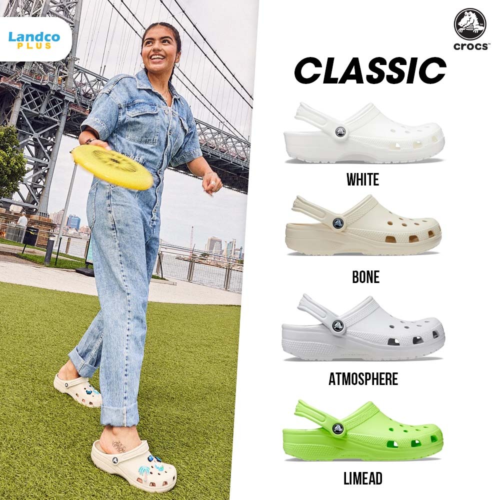 Crocs รองเท้าแตะ Classic Clog 10001-100 / 10001-1FT / 10001-3UH / 10001 ...