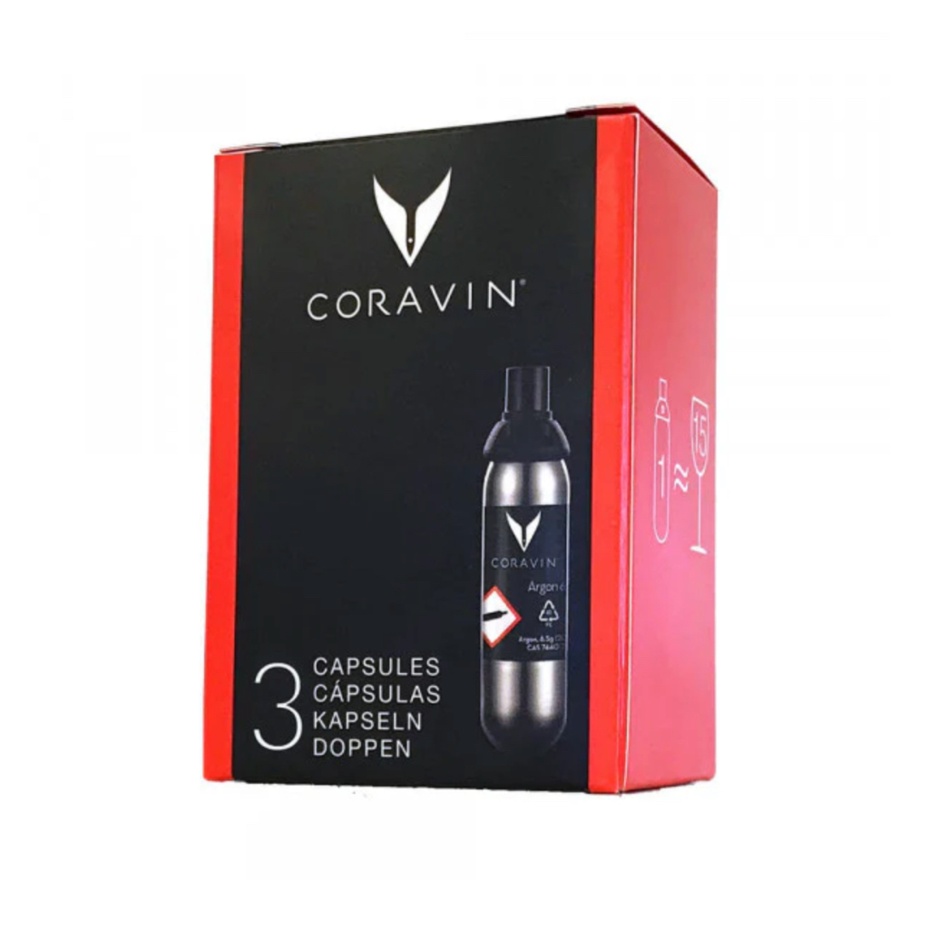 Coravin Pure Argon 3 Capsules/Pack แคปซูลบรรจุก๊าซอาร์กอน 3 ชิ้นบรรจุ ...