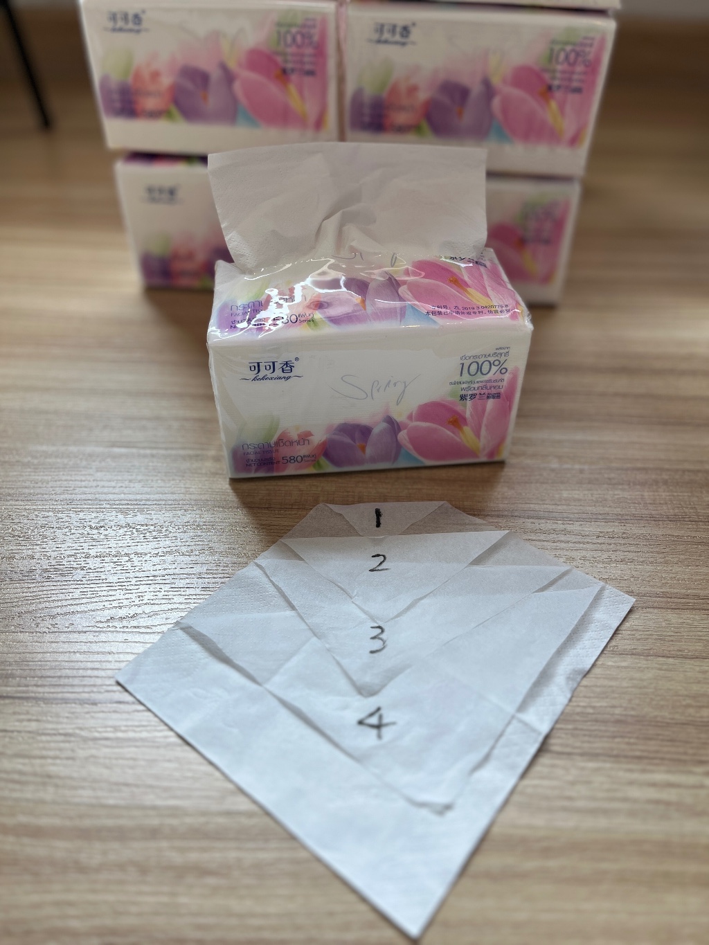 กระดาษทิชชู่Ke Ke Xiang หนา 4 ชั้น 1 แพ็คมี 8 ห่อ | Shopee Thailand