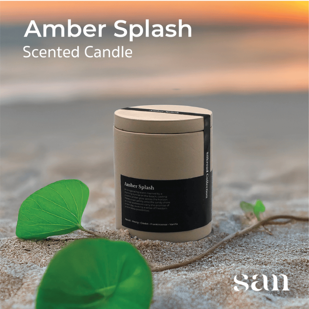 เทียนหอมธรรมชาติไขถั่วเหลืองกลิ่น Amber Splash l Scented Soy Wax Candle ...
