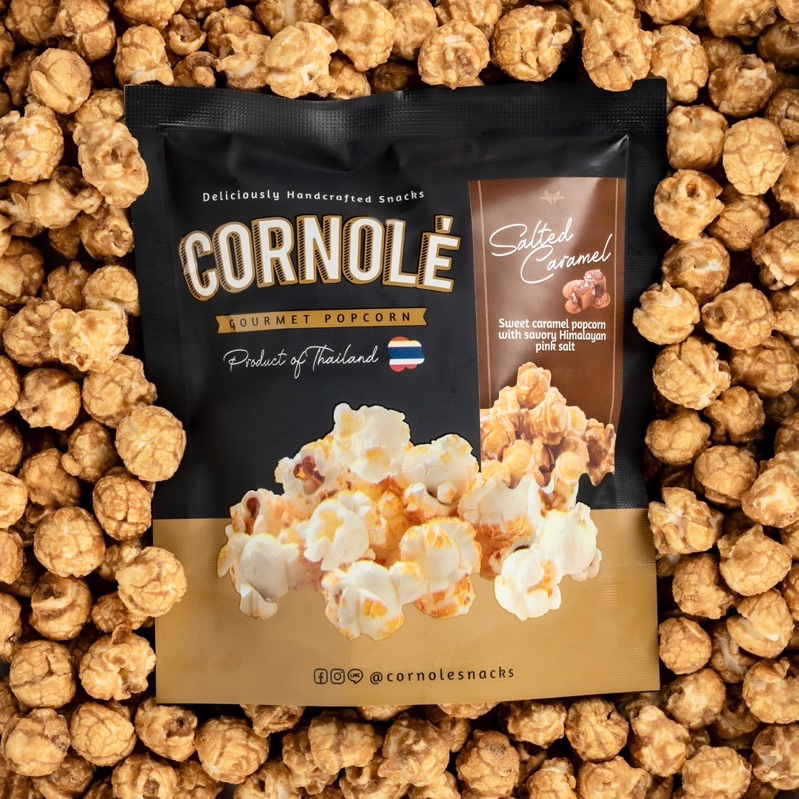 ป๊อปคอร์น รสคาราเมลเค็ม [ใหม่! แบบถุง 35 g] CORNOLÉ (คอร์นโนเล่ ...