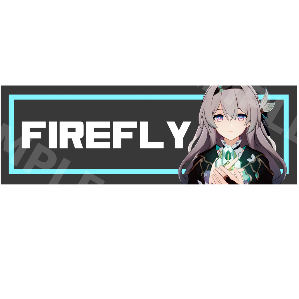 Firefly honkai star rail สติ๊กเกอร์ 2 แผ่น star rail Sticker fan bumper ...