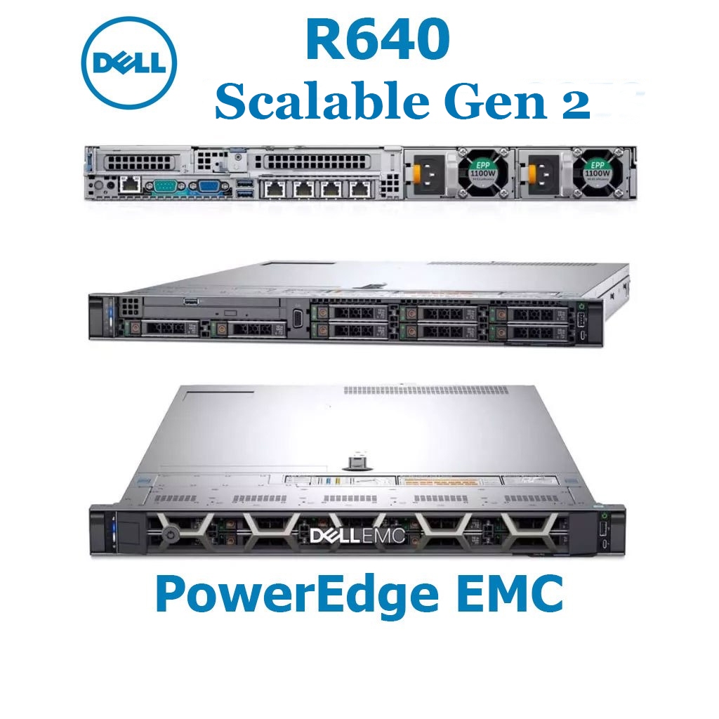 Server Dell R640 56C/112T 2xPlatinum 8173M RAM 192GB SSD 2x1TB 2xGold ...